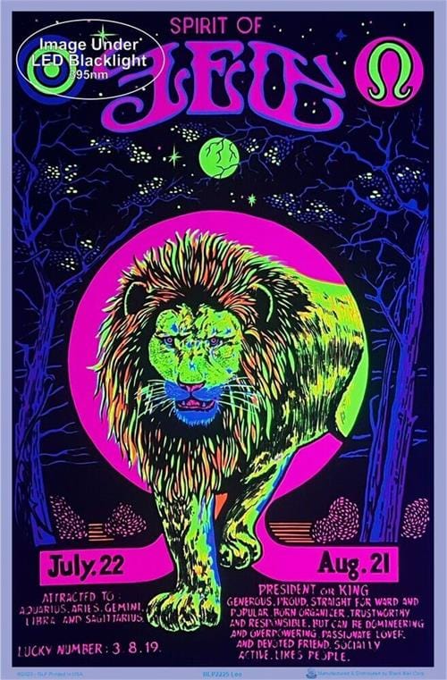 Leo - Zodiac Sign - Velvet Black Light Poster – TrippyStore