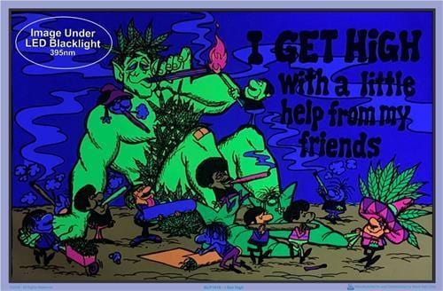 I Get High - Velvet Black Light Poster – TrippyStore