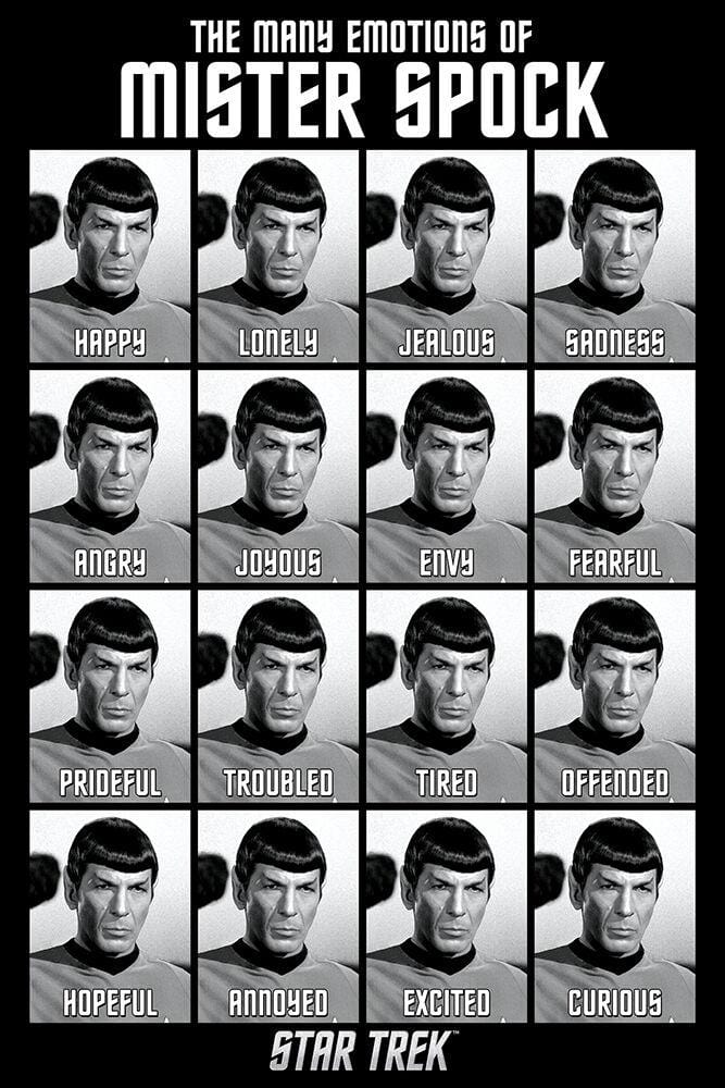 Star Trek - Spock Many Emotions - Poster – TrippyStore