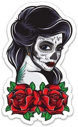 Day of the Dead Roses - Sticker – TrippyStore